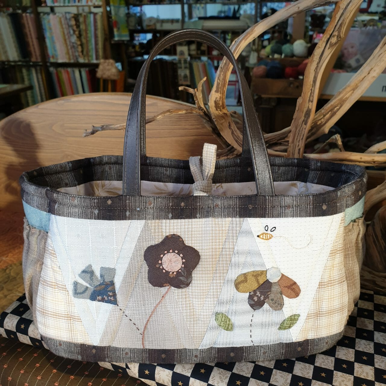 Patrón Patchwork Cesto Labores Descargable | Calico